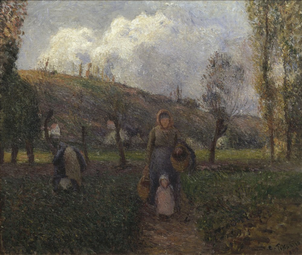 The Return from the Fields by Camille Jacob Pissarro